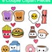 Perfect Match Kawaii Clipart Set PNG Cute Food Clip Art Friendship Best ...