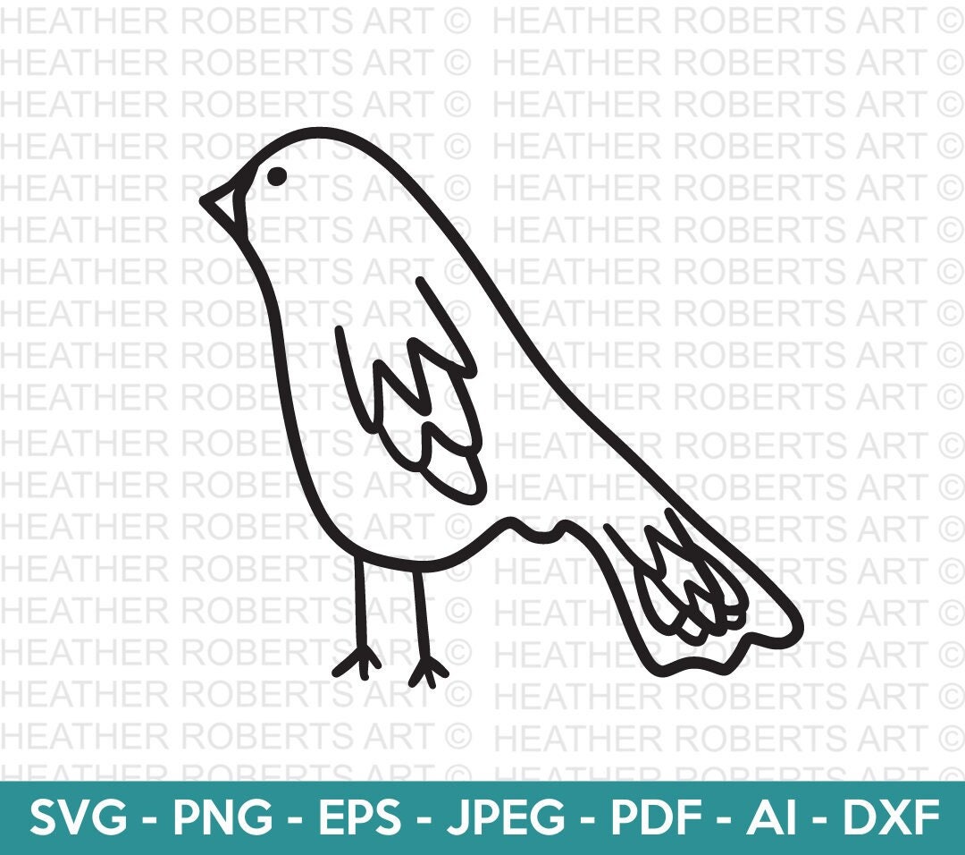 Bird SVG, Cute Bird Svg, Bird Clipart, Birds Decor, Bird Doodle Svg ...
