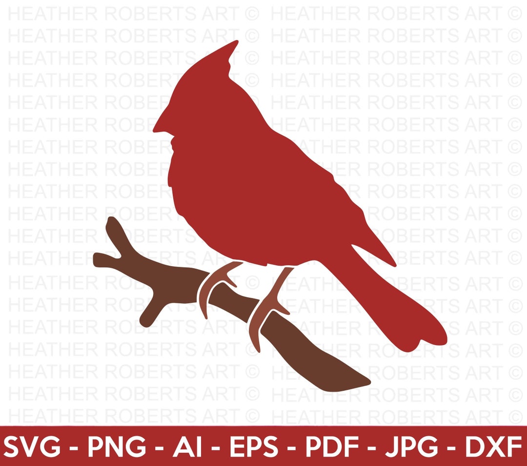 Cardinal Bird SVG, Northern Red Bird Svg, Red Cardinal, Cardial Clipart ...