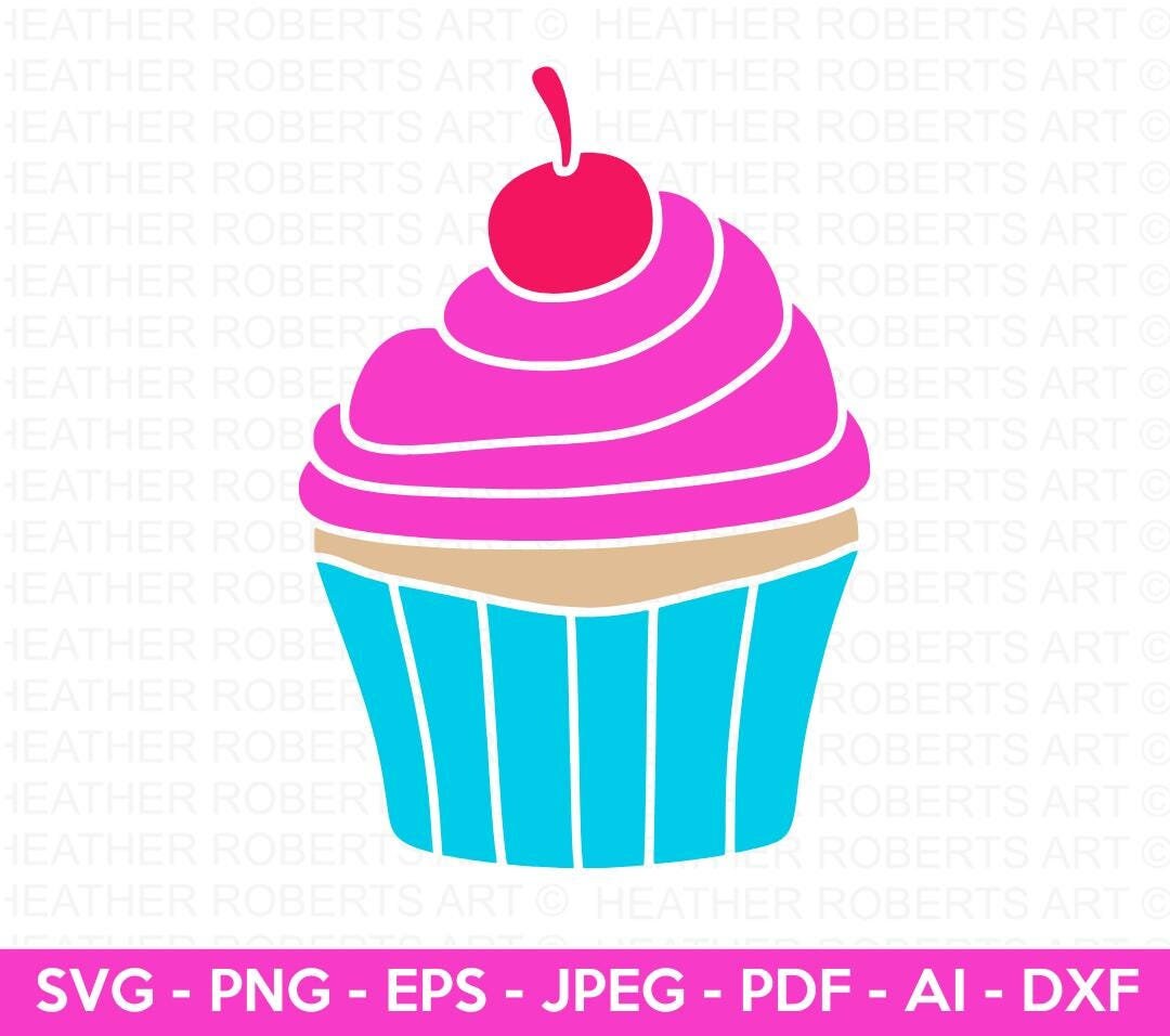 Cupcake SVG, Cute Cupcake SVG, Birthday Party Decor Svg, Cupcake Vector ...