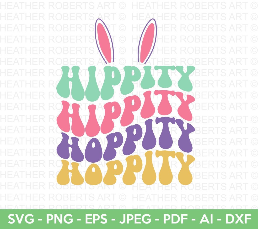 Hippity Hoppity SVG, Retro Easter Svg, Easter SVG, Easter Svg for Kids ...