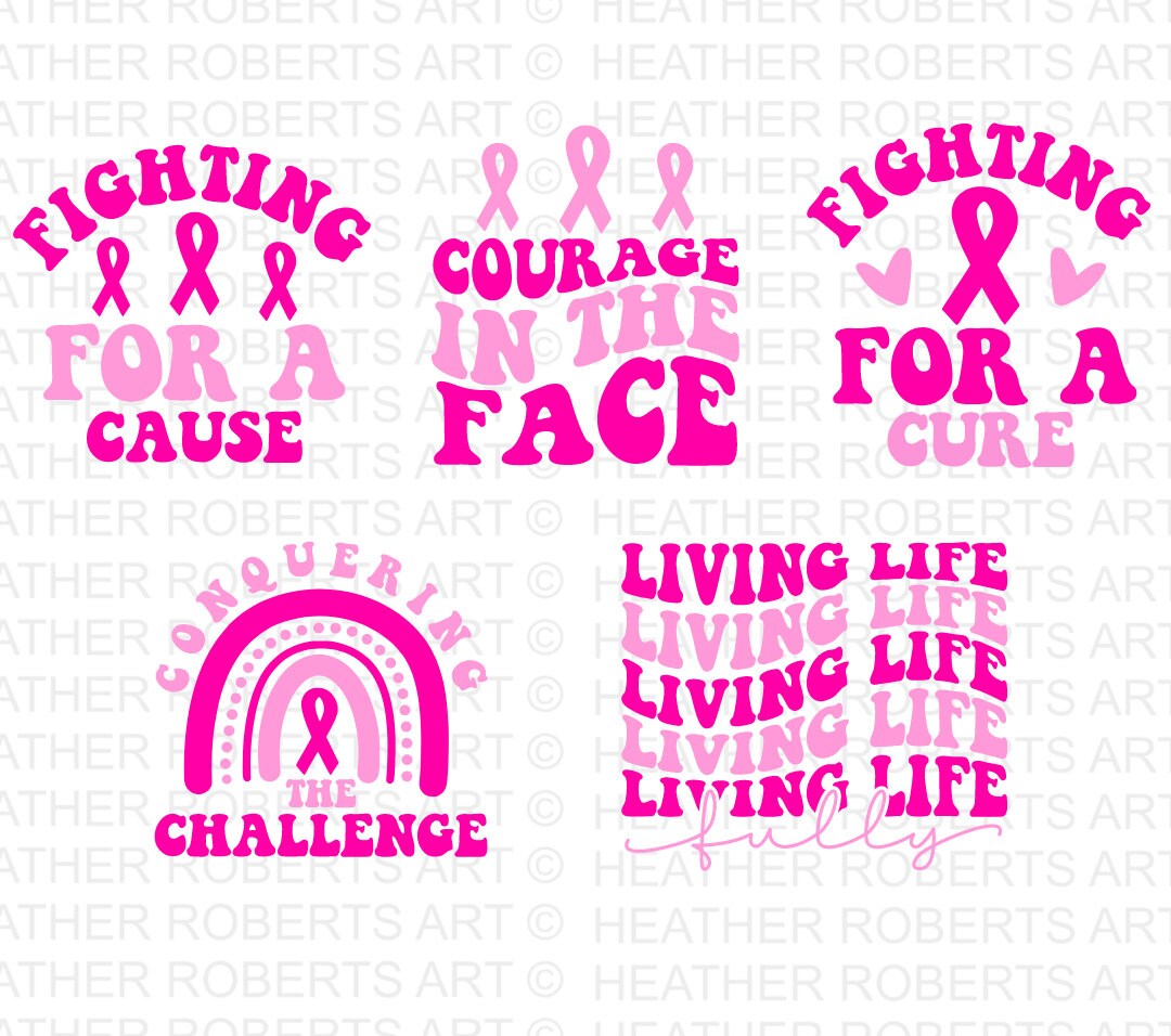 Retro Cancer Awareness SVG Bundle Cancer SVG Breast Cancer - Etsy