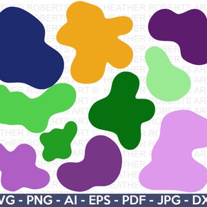 Blobs SVG Bundle: Paint Splatter Clipart (30 Files) - Etsy