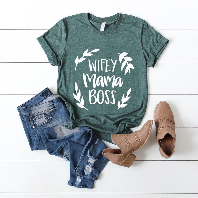 Wifey Mama Boss Svg Mom Shirt Svg Mothers Day T Mom Etsy