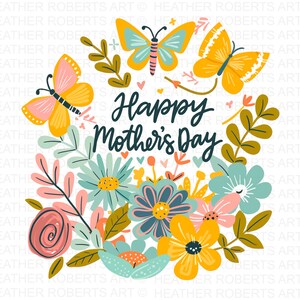 Floral Mama PNG: Wildflower Mother's Day Design (instant Download) - Etsy