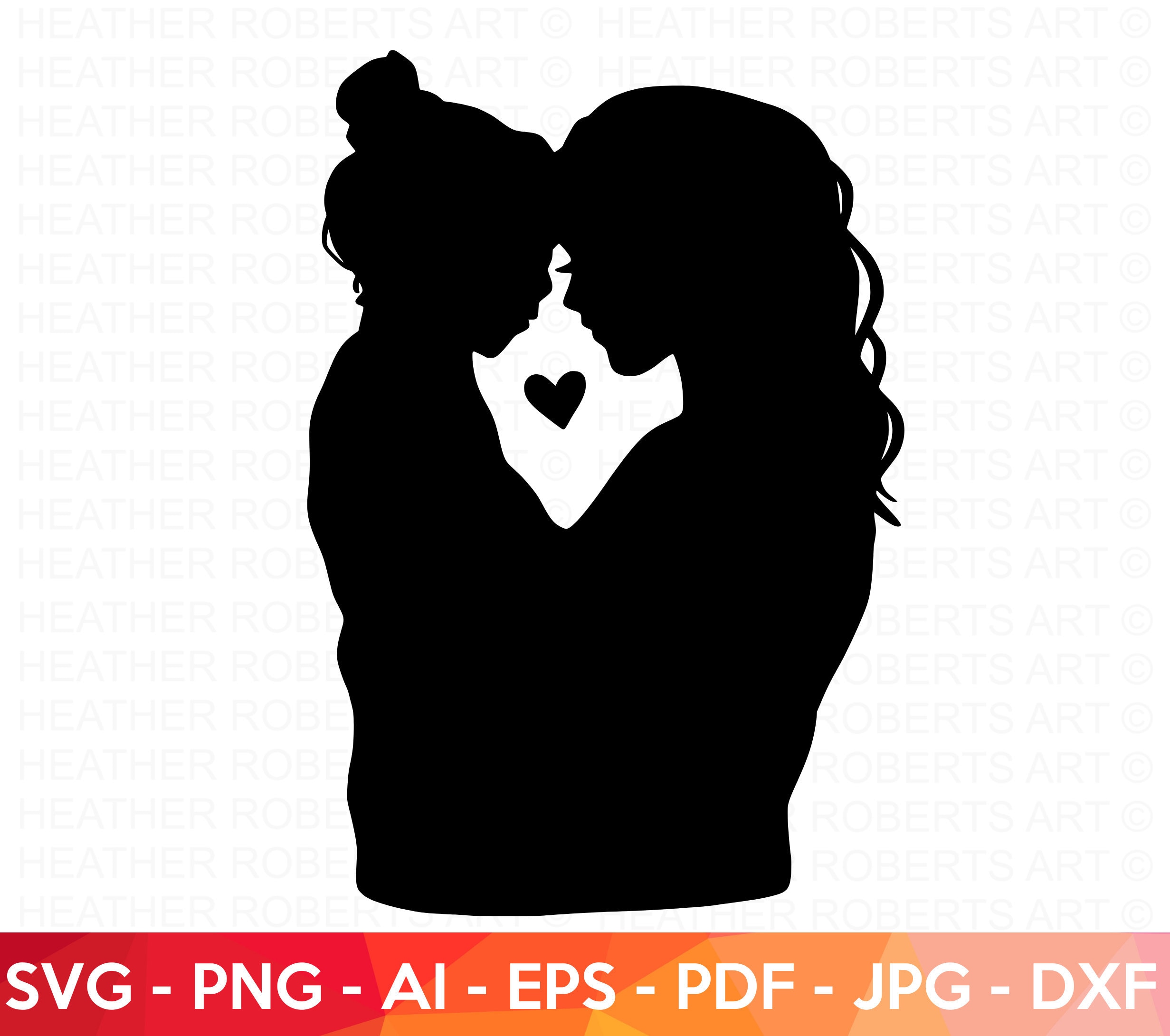 Mother Daughter Silhouette SVG Mom Svg Mother Daughter ... Mother Daughter Silhouette SVG Mom Svg Mother Daughter ...