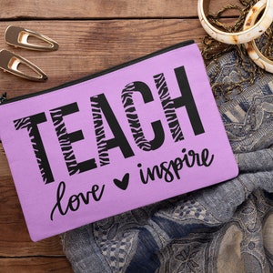 Teach Love Inspire SVG: Leopard Print Teacher Design (digital Download ...
