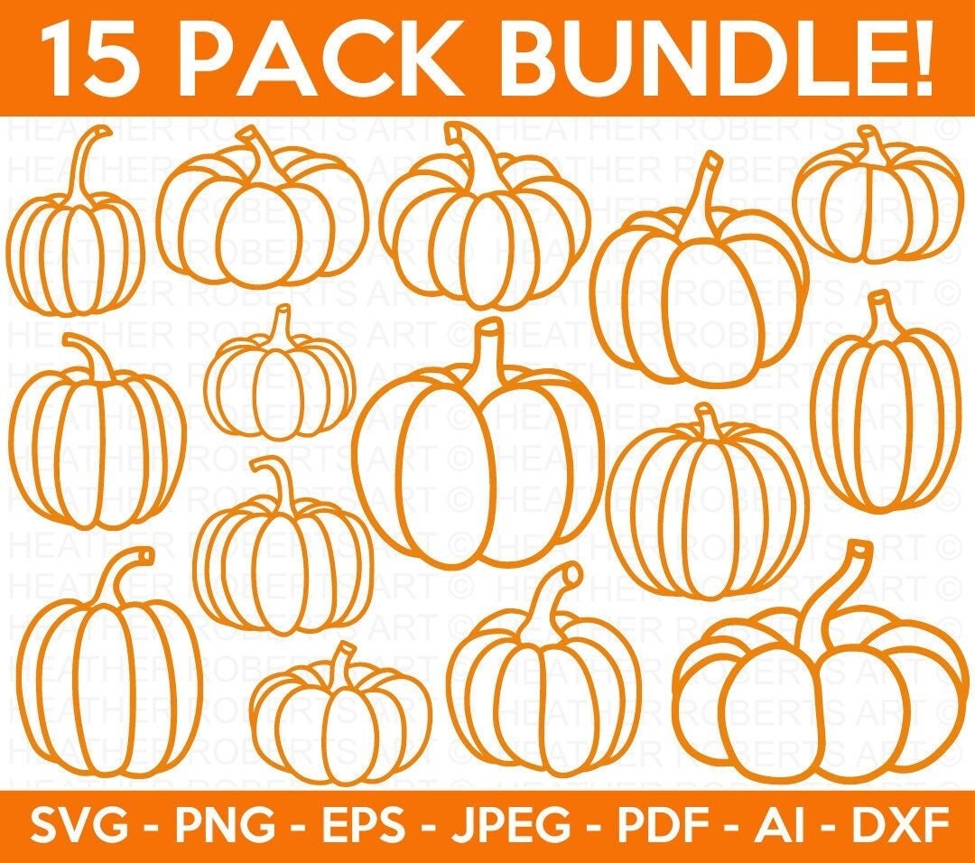 Pumpkin SVG Bundle, Pumpkin SVG, Pumpkin Vector, Halloween Svg, Pumpkin ...