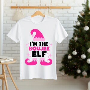 Boujee Pink Christmas Elf SVG: Holiday Shirt Cricut Cut File (digital ...