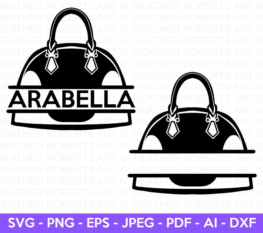 Bag Split Monogram Svg, Bag SVG, Bag Silhouette, Hand Bag Svg, Fashion ...