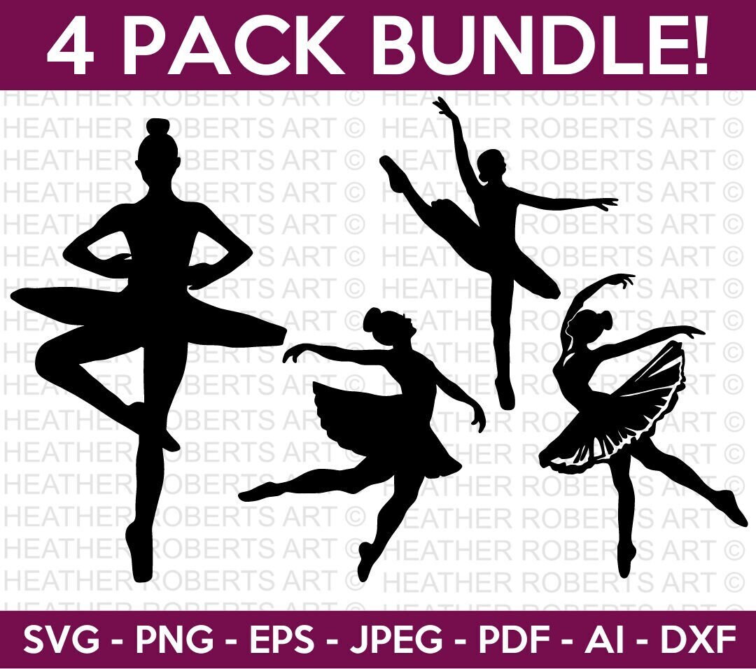 Ballet Dancer Mini Svg Bundle, Ballerina SVG, Ballet Dancer SVG, Ballet ...
