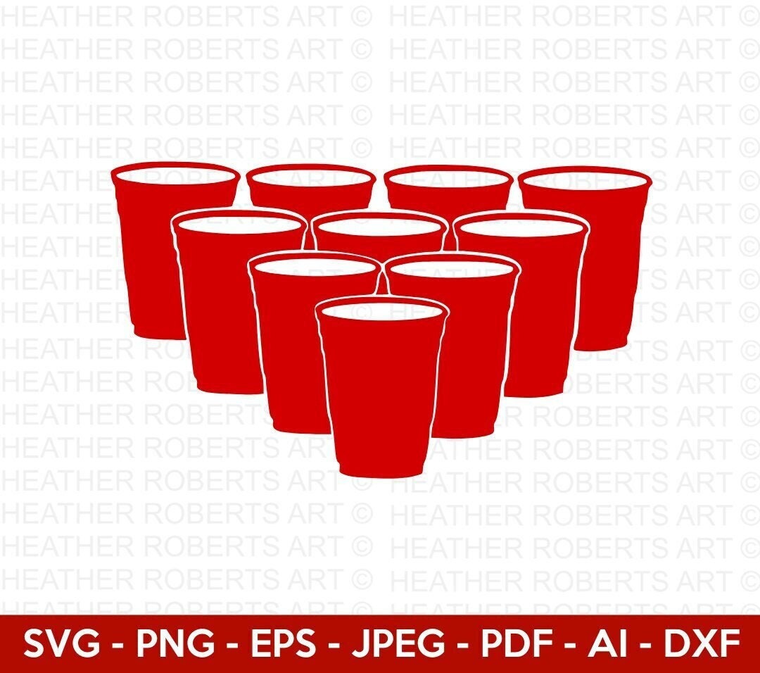 Beer Pong Cups Svg, Beer Pong Svg, Beer Svg, Beer Pong Cliparts Svg ...