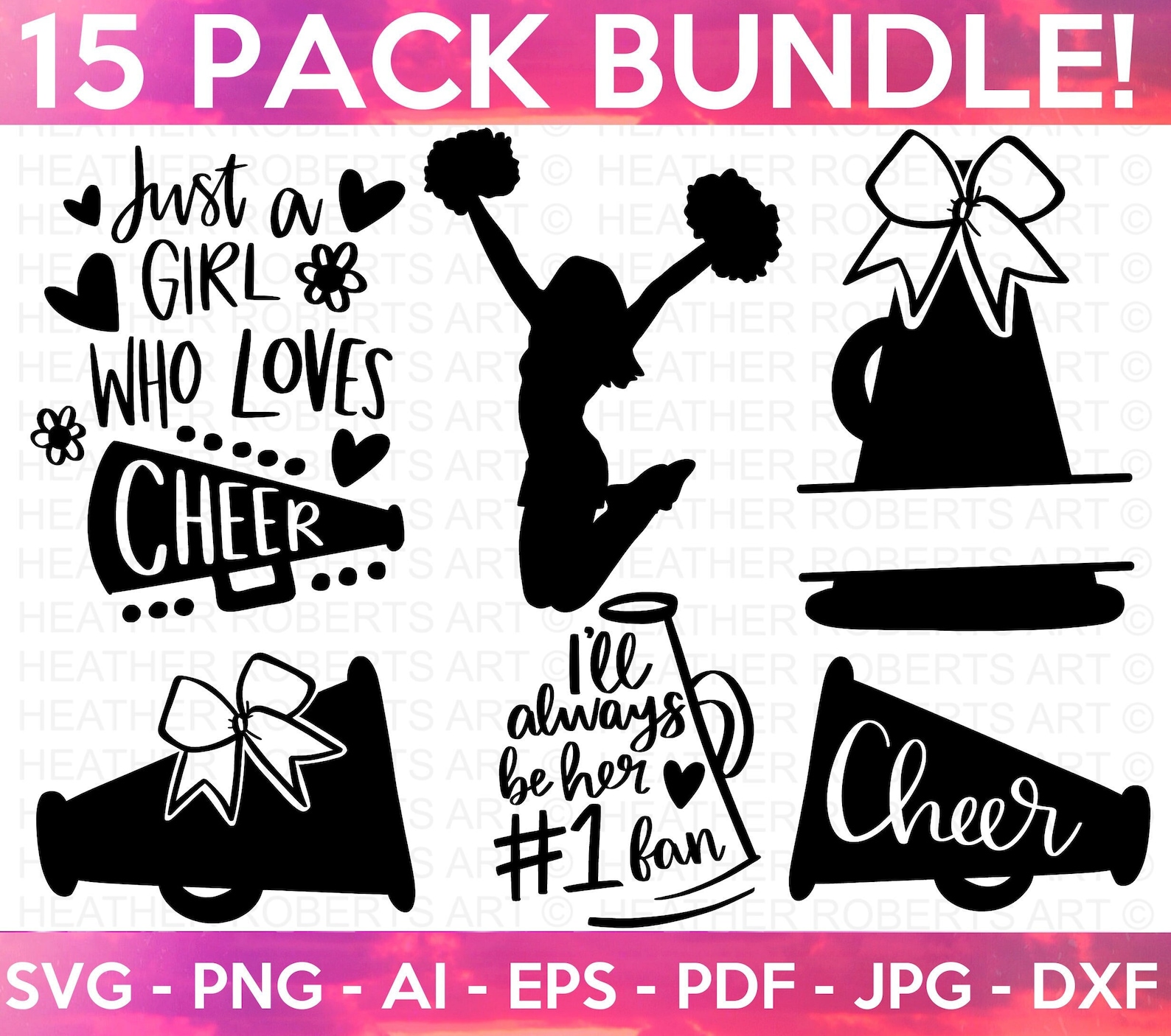 Cheer BIG SVG Bundle Cheerleading SVG Cheer Svg Megaphone | Etsy