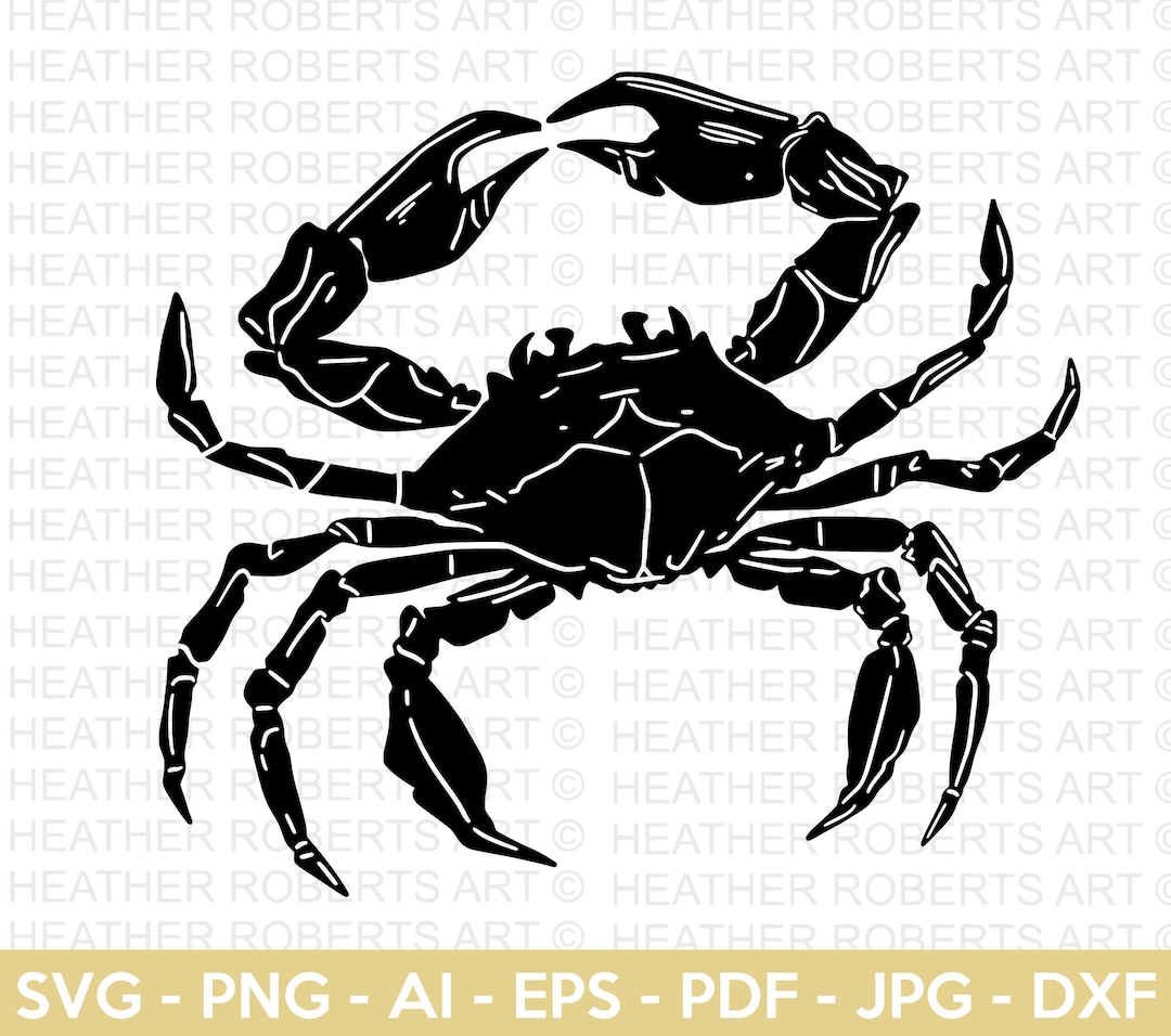 Crab Svg, King Crab SVG, Sea Animal SVG, Crab Silhouette, Crab Clipart ...