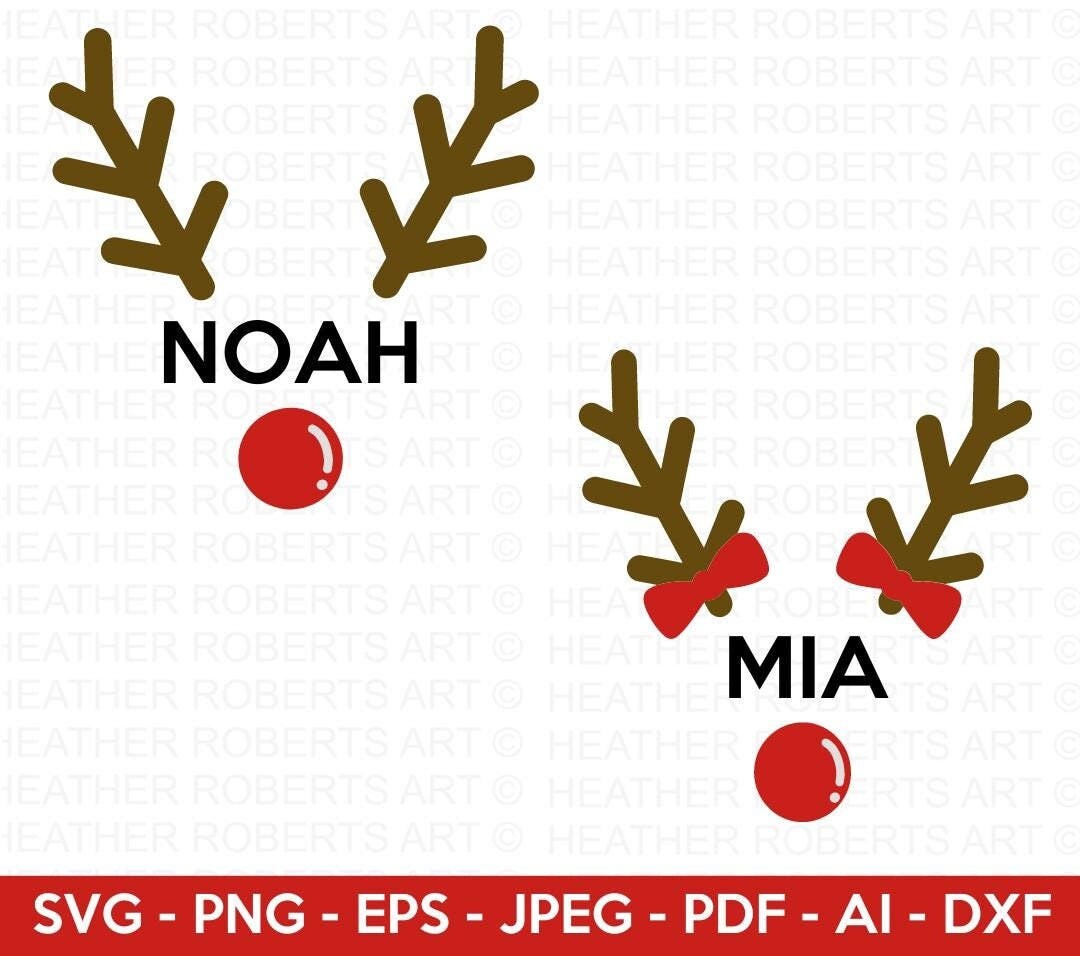 Reindeer Frame SVG, Reindeer Name Frame SVG, Christmas Svg, Christmas ...