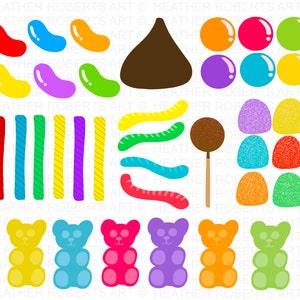 Candy Clipart Set: Rainbow Lollipops, Gumball Machine (PNG Files) - Etsy