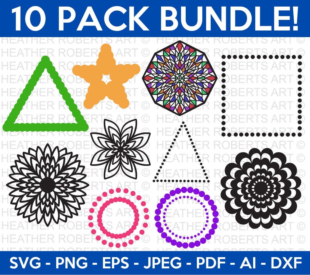 Random Shapes SVG Bundle, Colored Shapes SVG, Star SVG, Square Svg ...