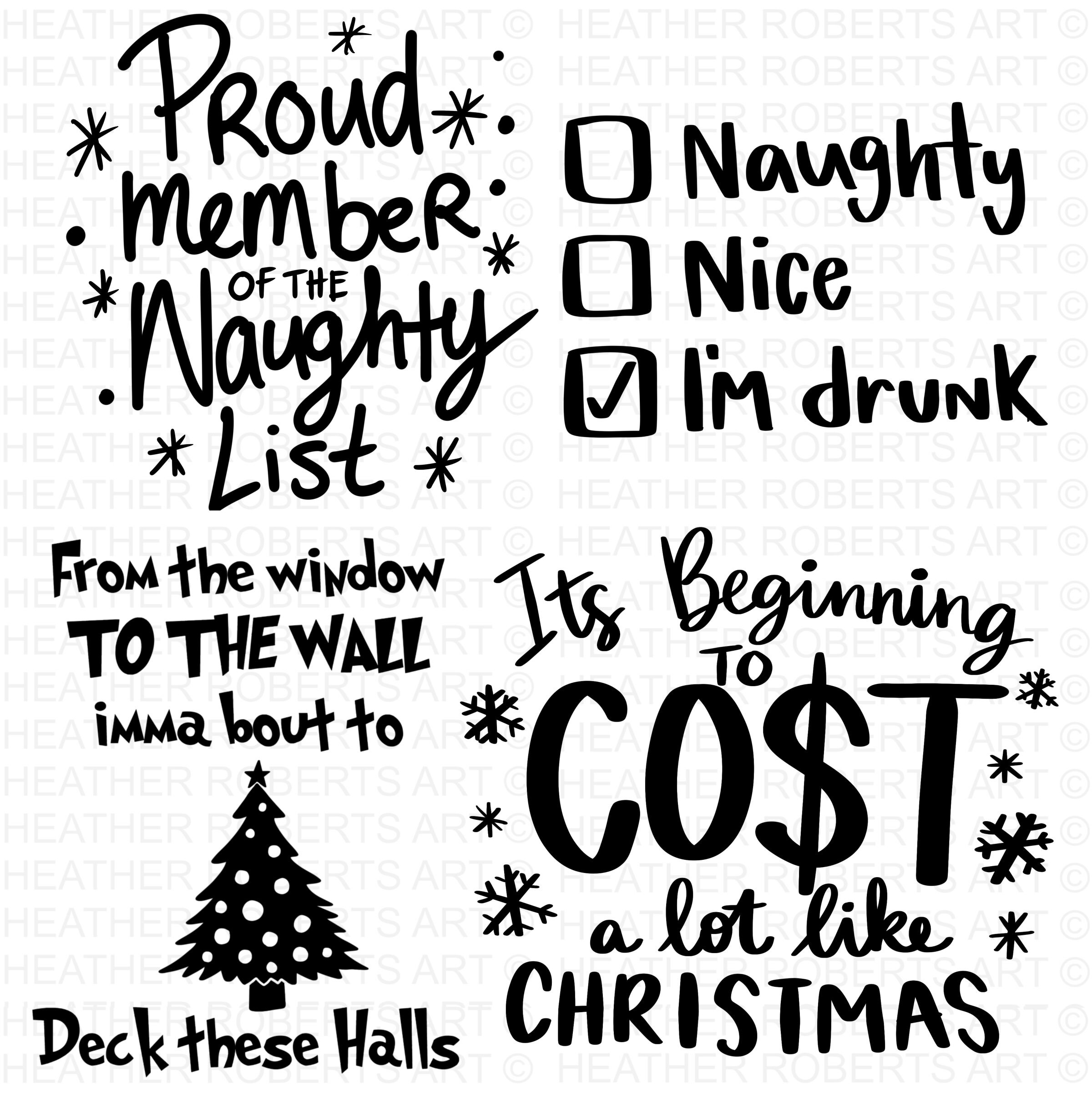 Funny Christmas SVG Bundle Naughty Svg Adult Christmas SVG | Etsy