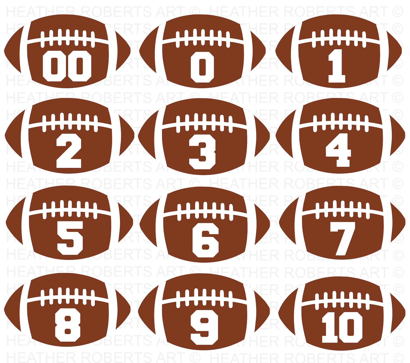 Football Numbers SVG Bundle Football SVG Football Shirt SVG - Etsy