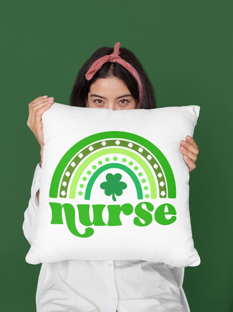 Nurse SVG St. Patrick's Rainbow SVG Happy St. | Etsy