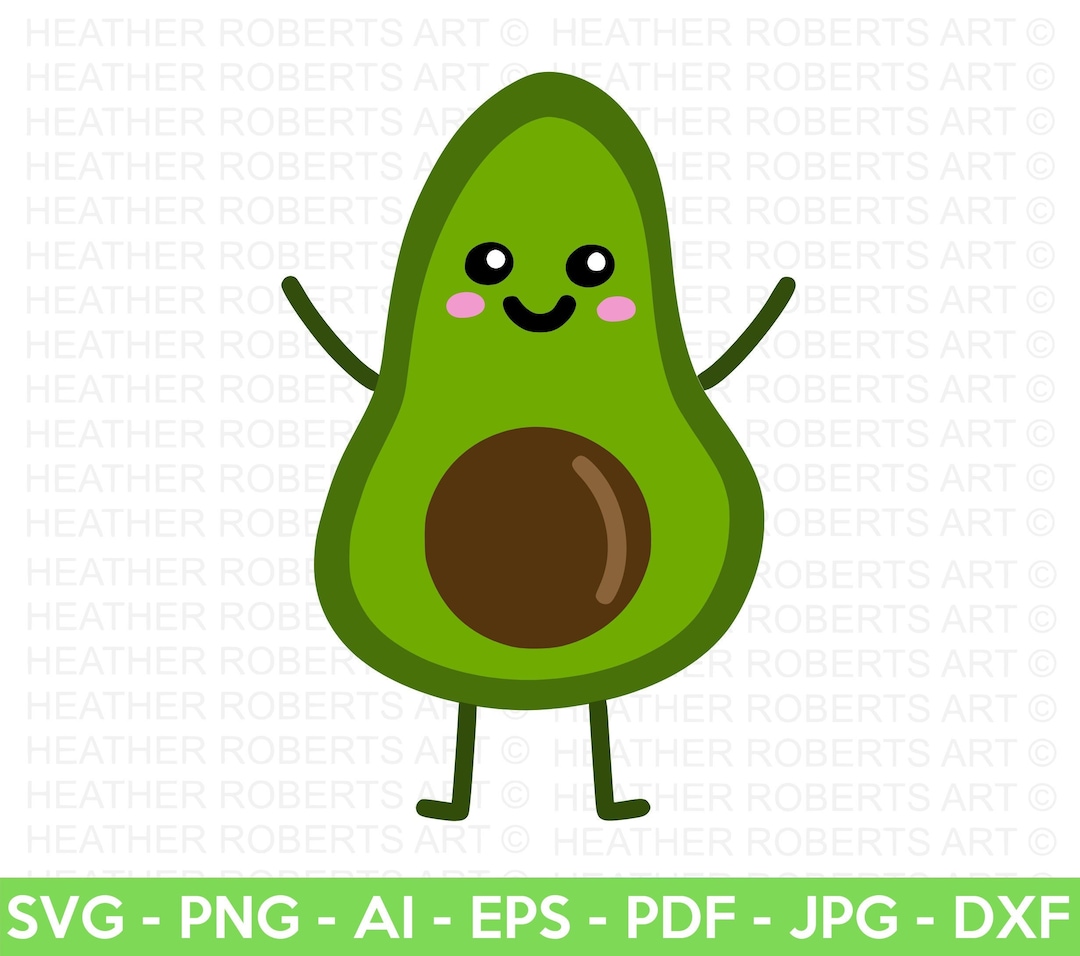 Guacamole SVG, Cute Guacamole, Cute Avocado SVG, Fruits SVG, Layered ...