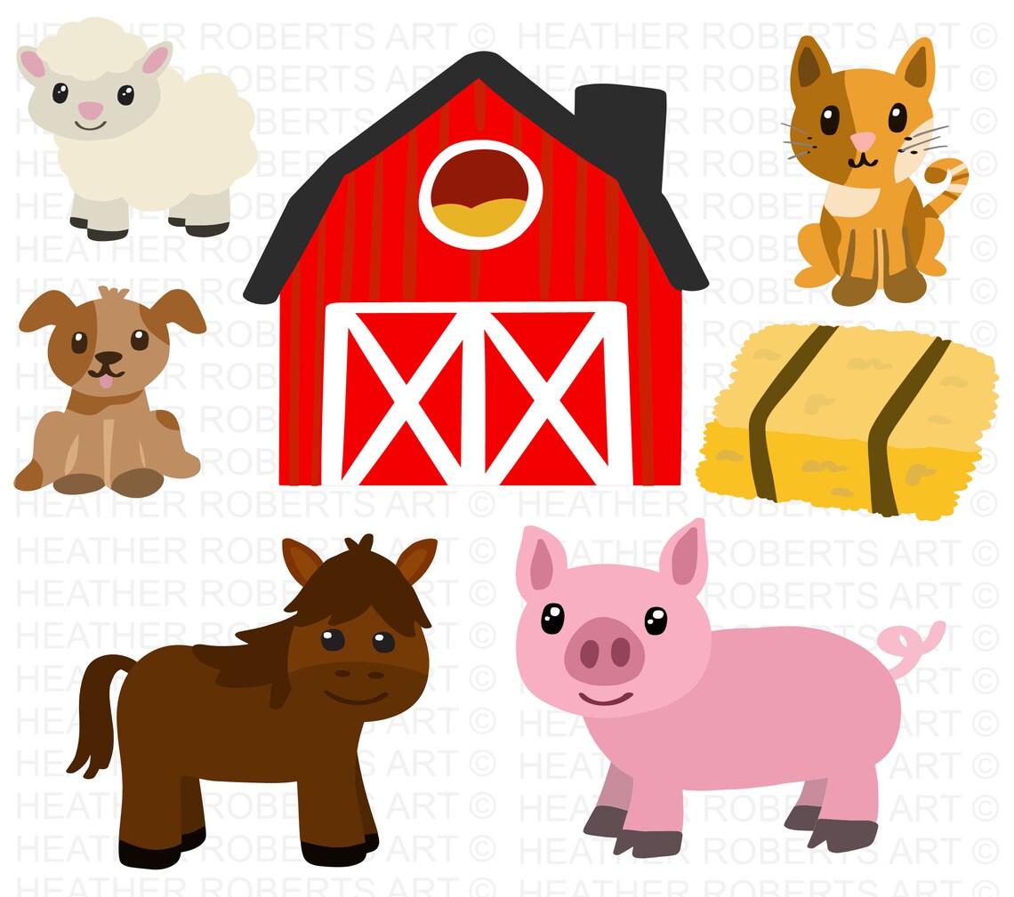 Farm Animals SVG Bundle Cute Farm Animals SVG Barn Svg - Etsy Canada