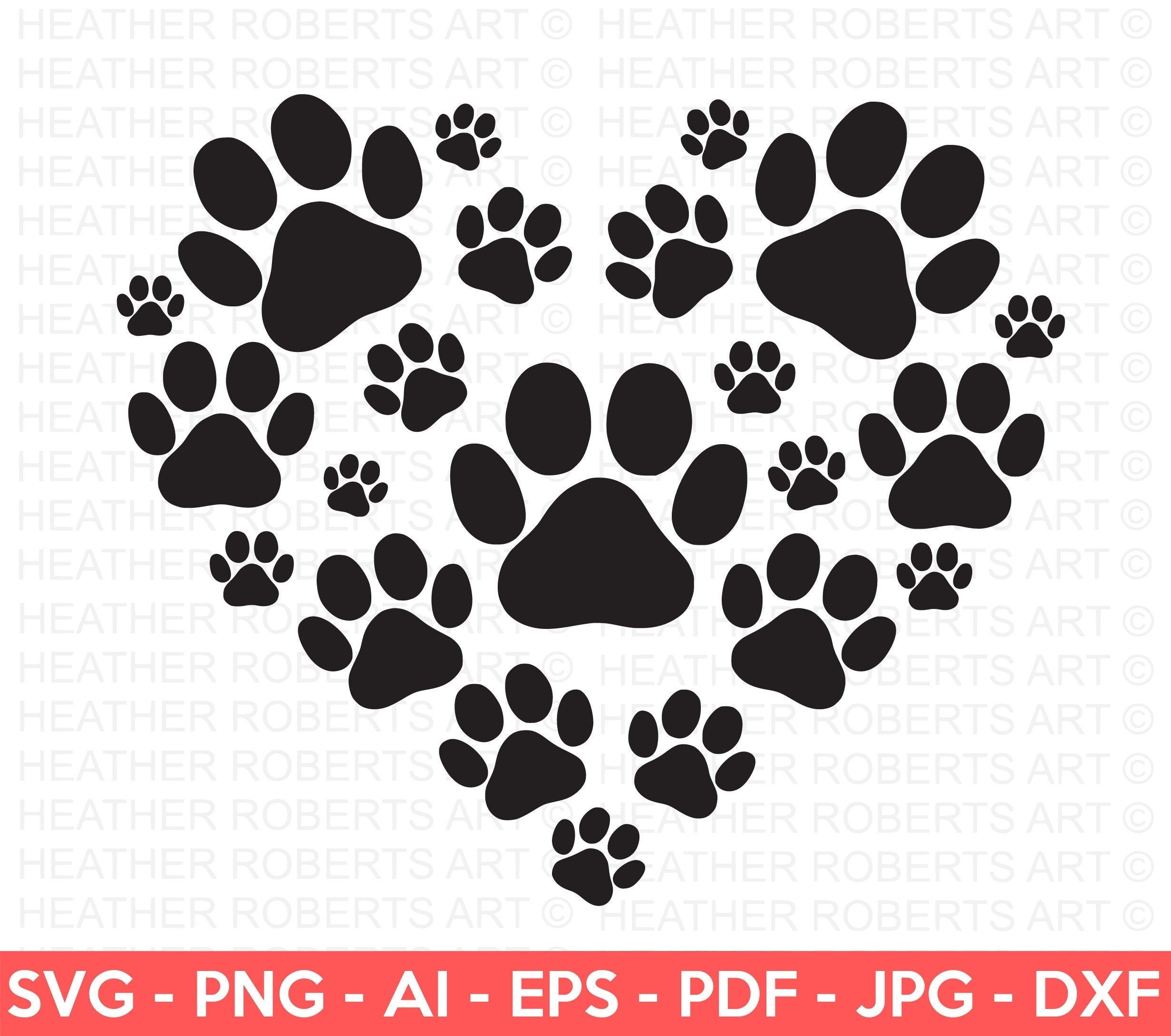Paw Print Heart SVG Dog SVG Fur Mom Svg Dog Mom Svg Dog - Etsy UK