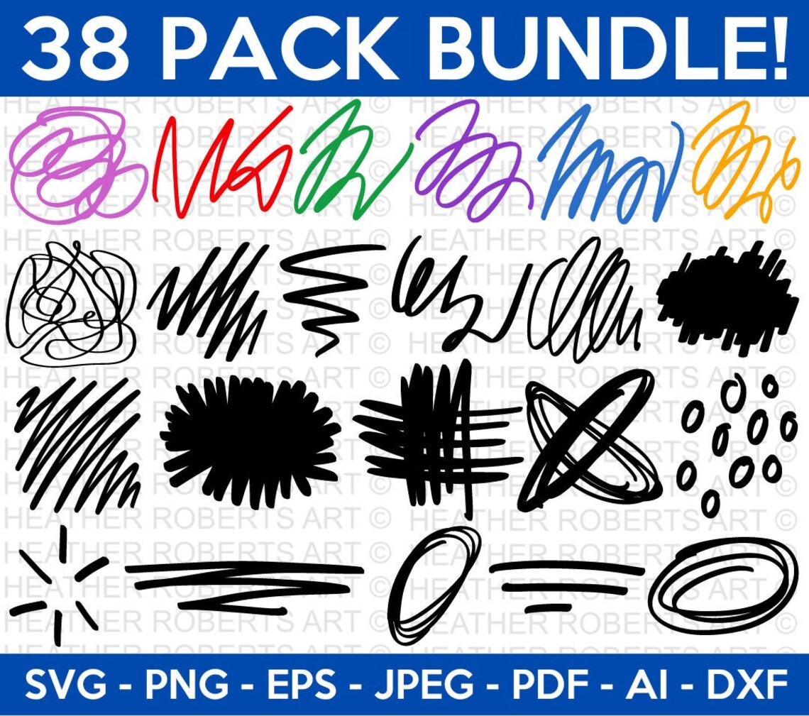 Scribble SVG Bundle Scribble Lines Svg Scribble Doodle Svg. - Etsy ...