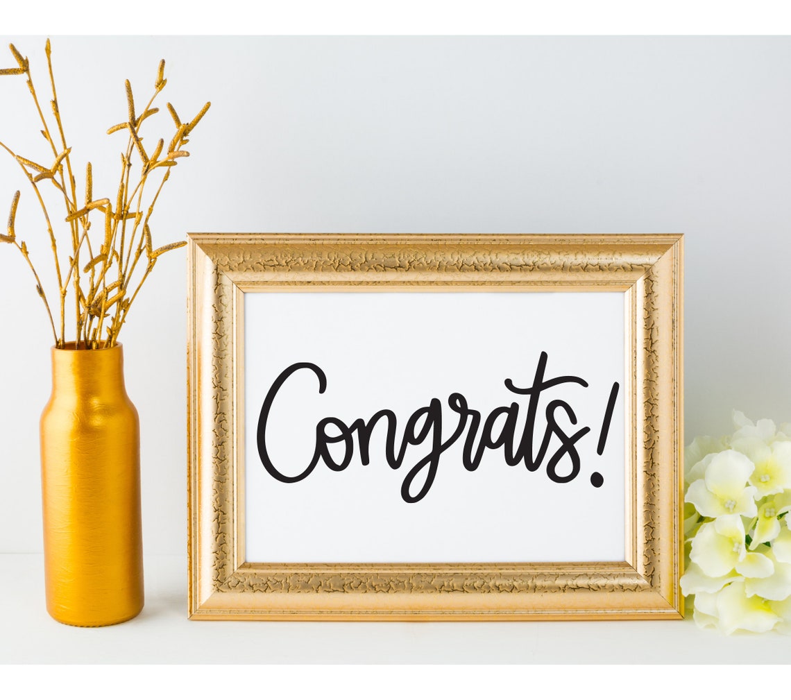Congrats SVG: Celebration Card Cut File (digital Download) - Etsy