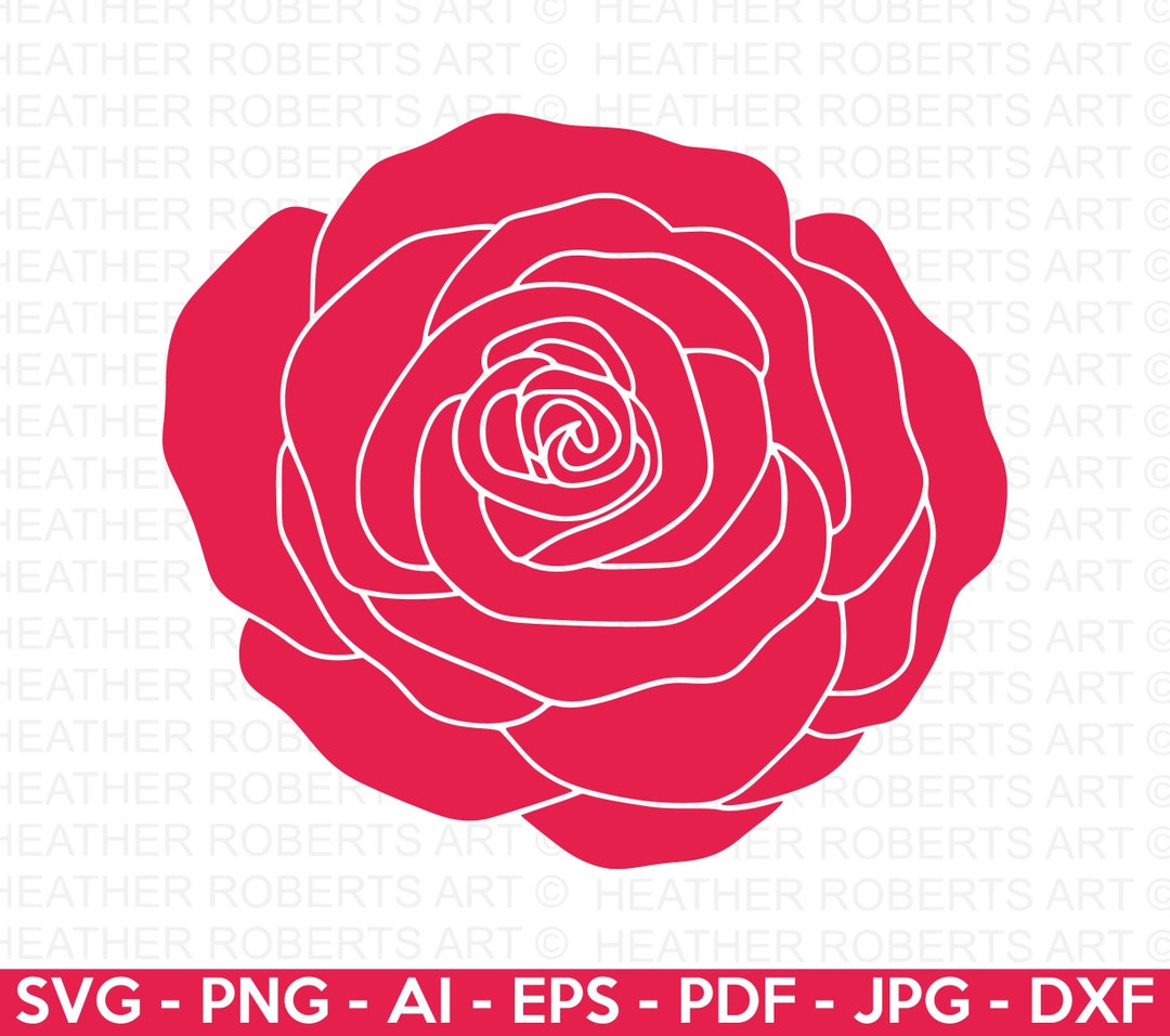 Rose Flower SVG, Floral Decoration SVG, Rose Svg, Flower SVG, Flower ...