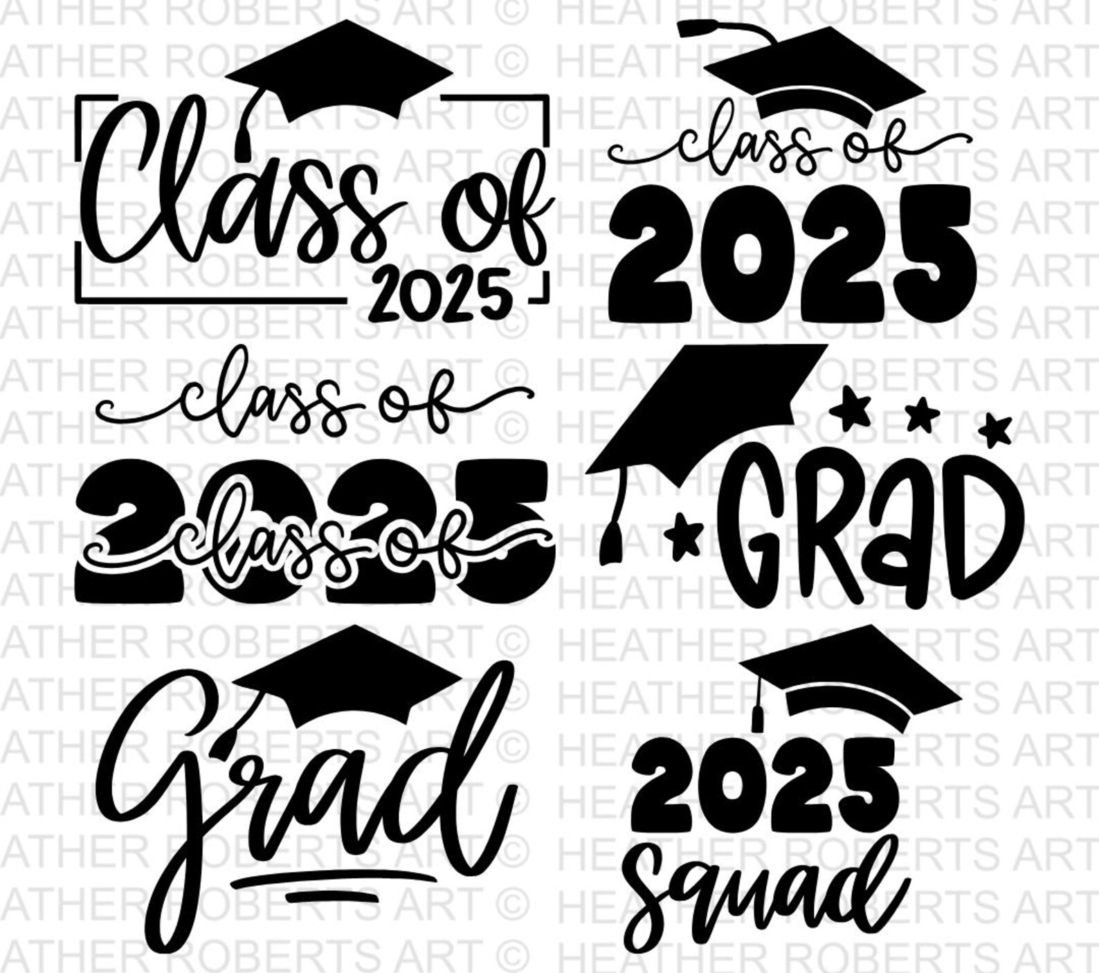Graduation Svg Bundle, Graduation Cap Svg, Grad 2025, Class of 2025 ...