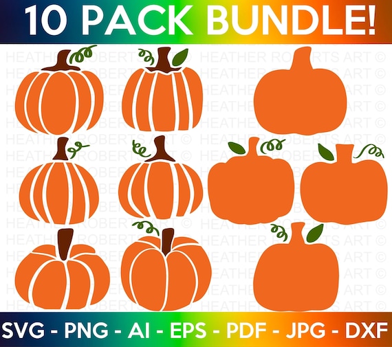 Colored Pumpkin SVG Bundle Pumpkin SVG Pumpkin Vector | Etsy