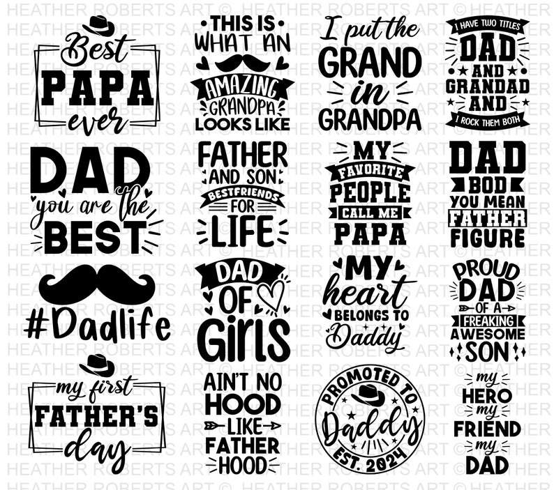 Father's Day Svg Bundle, Dad Svg, Father Svg, Papa Svg, Gift for Dad ...