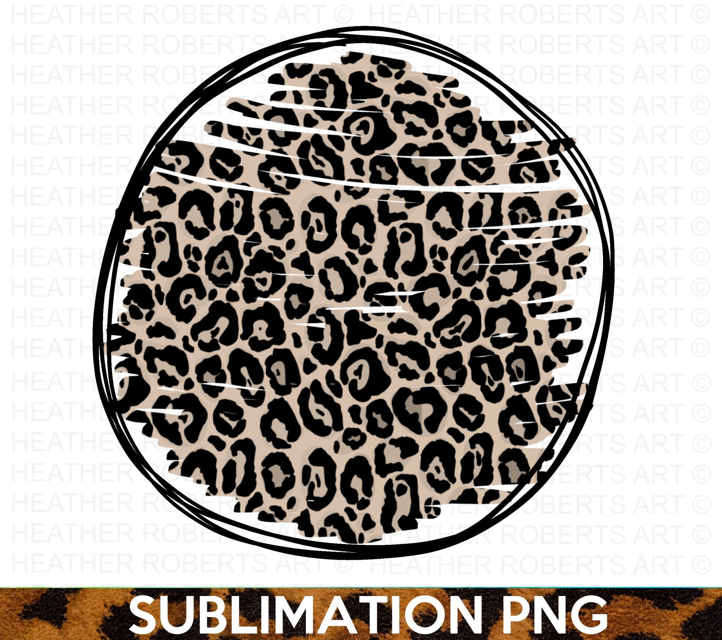 Leopard Background PNG Circle PNG Leopard Sublimation - Etsy