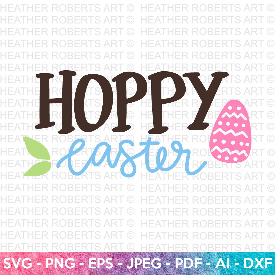 Hoppy Easter SVG, Easter SVG, Easter Svg for Kids, Bunny Svg, Easter ...