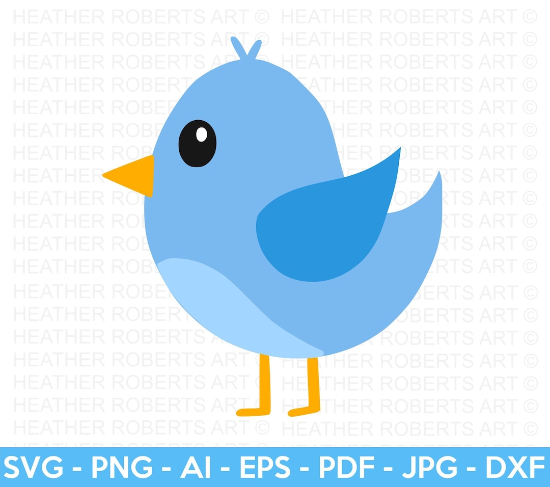 Blue Bird SVG, Bird SVG, Cute Bird Svg, Bird Clipart, Birds Decor, Cut ...