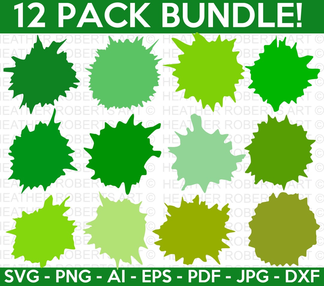Slime SVG Bundle, Paint Splatter SVG, Paint Splash Svg, Paint Splats ...