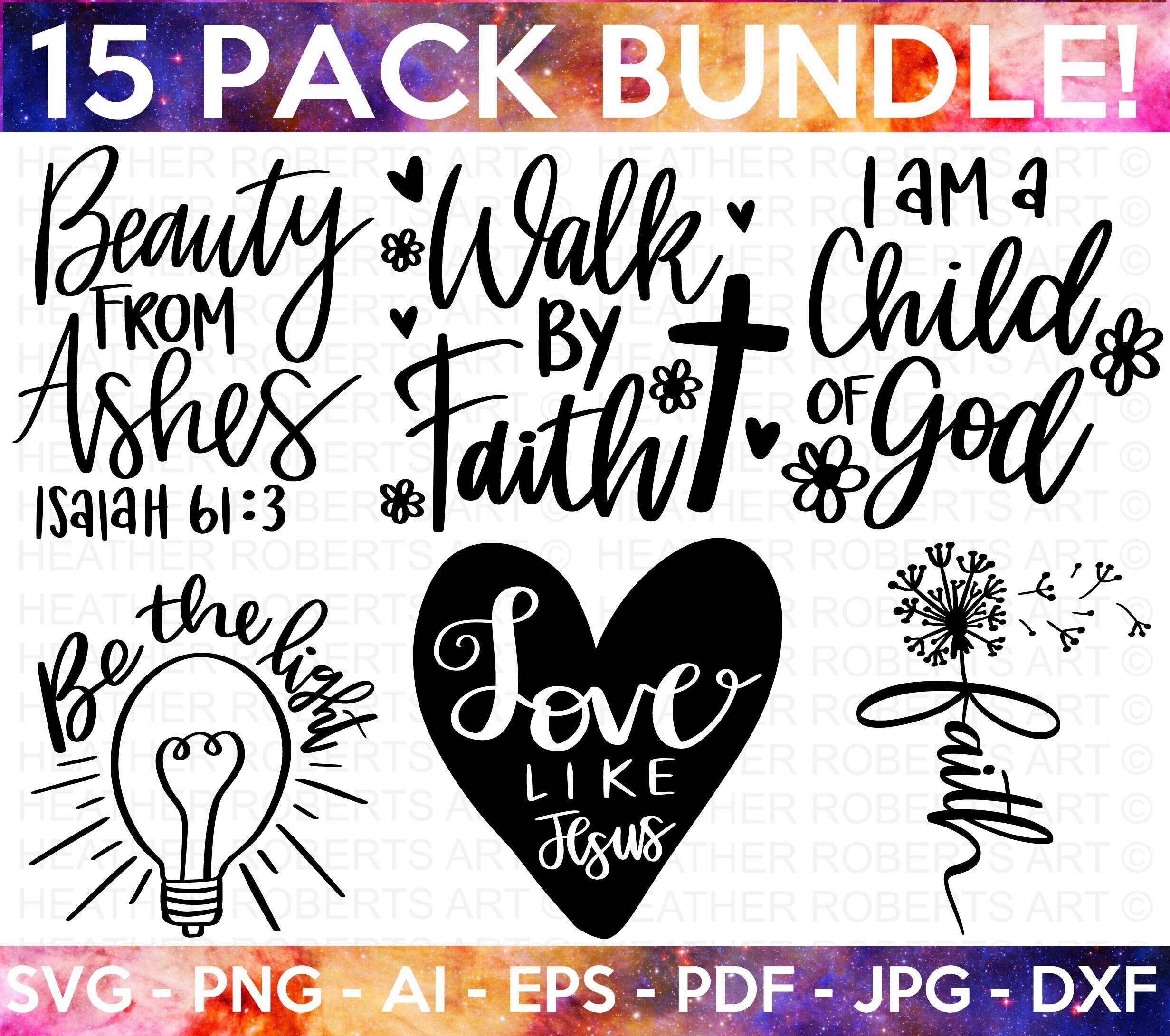 Religious SVG Christian Bundle dxf Faith svg Christian svg png instant ...