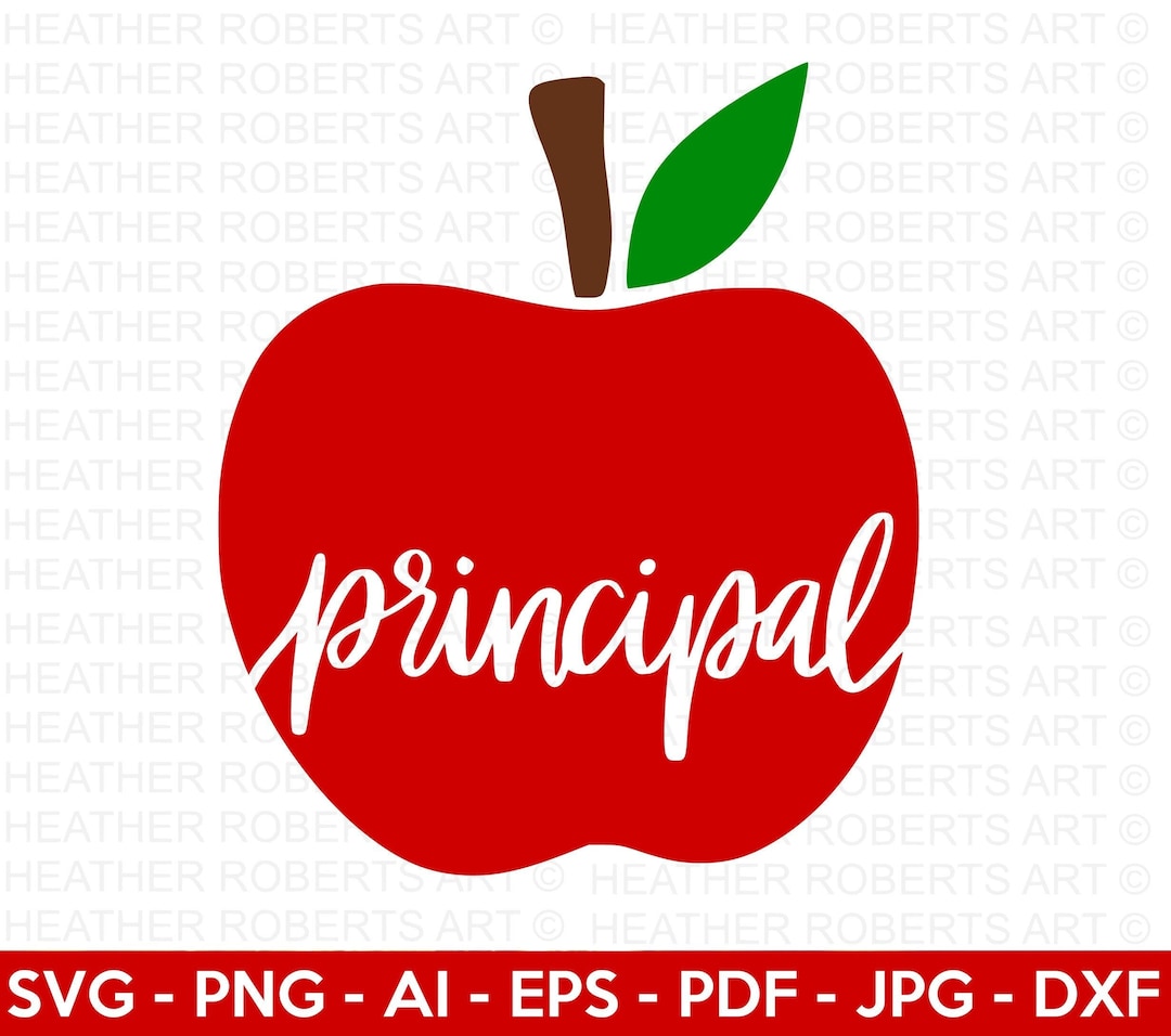 Principal Apple SVG: Back to School Gift (digital Files) - Etsy