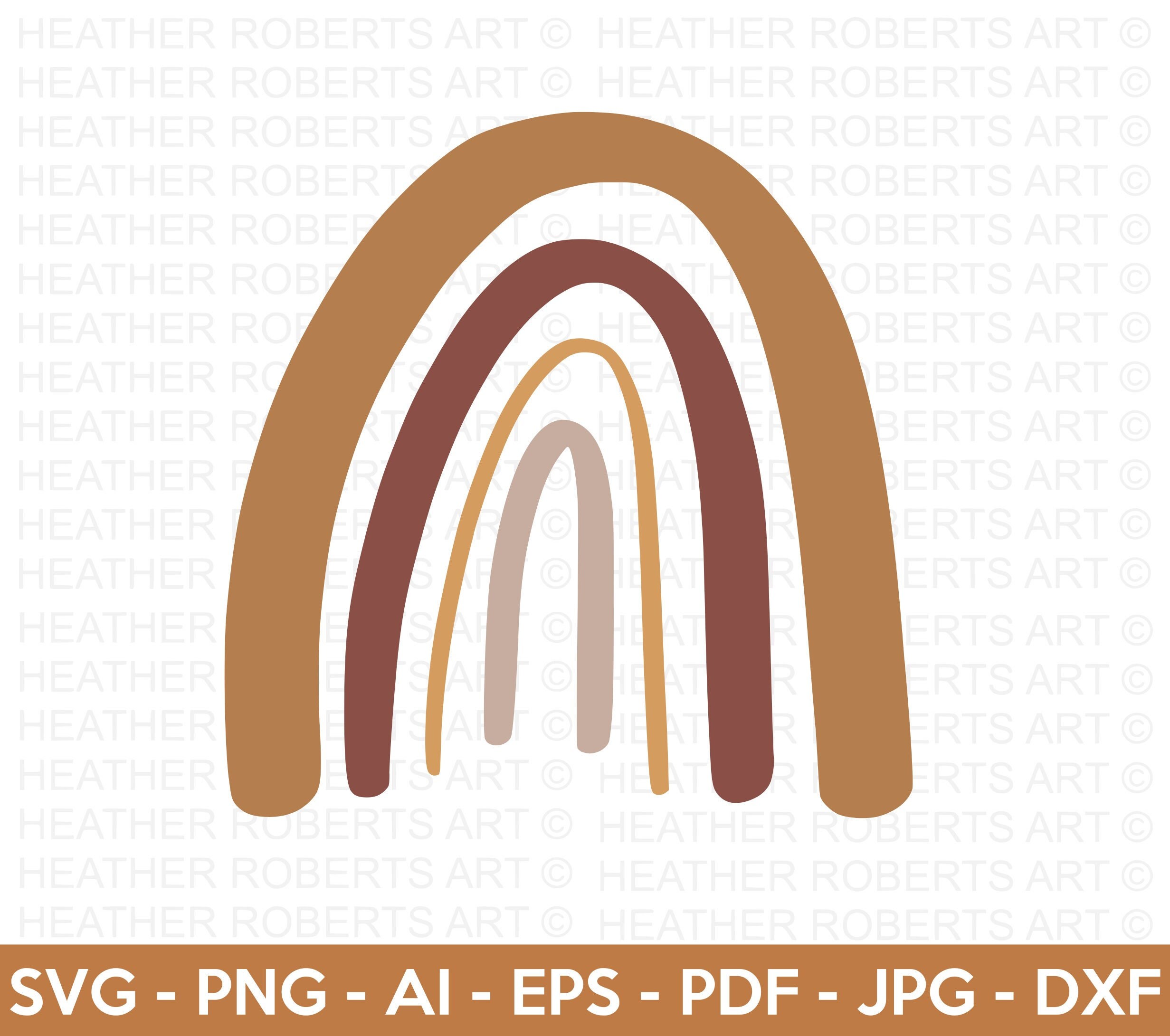 Boho Rainbow SVG Rainbow SVG Boho Clipart SVG Modern Design - Etsy