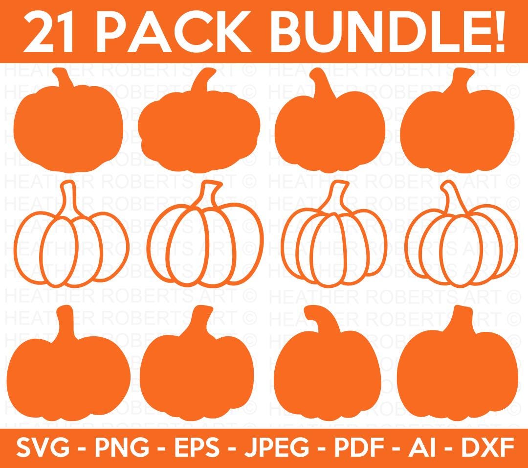 Pumpkin SVG Bundle, Pumpkin SVG, Pumpkin Vector, Halloween Svg, Pumpkin ...