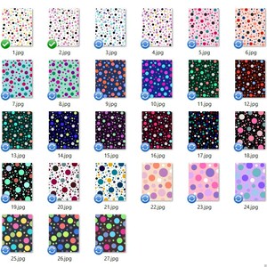 27 PACK Polka Dot Digital Paper Back, Instant Download, Rainbow Polka ...