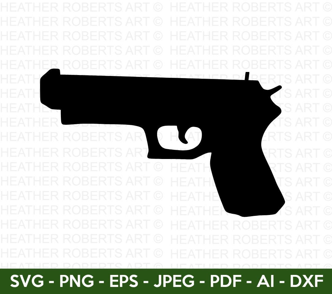 Pistol Gun Svg, Gun Svg, Pistol Gun Clipart, Shooting Svg, Pistol Gun ...