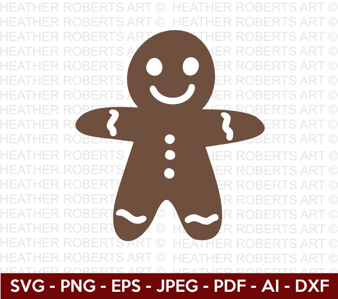 Gingerbread Man SVG: Christmas Cookie Cut File (digital Download) - Etsy