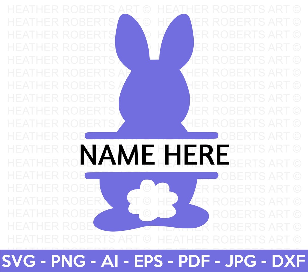 Easter Bunny Split Monogram SVG Easter Bunny Svg Bunny SVG - Etsy