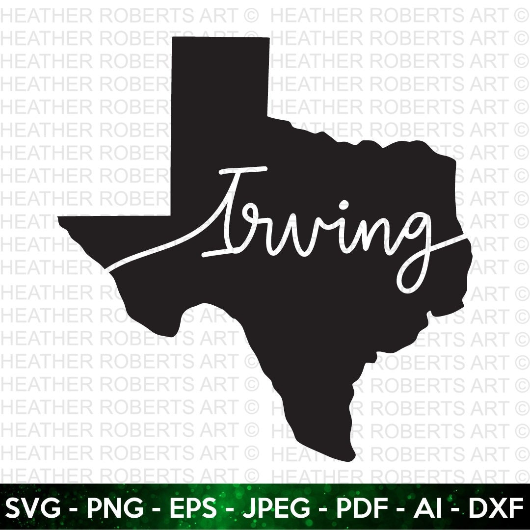 Irving Texas SVG: City Silhouette Cut File (digital Download) - Etsy