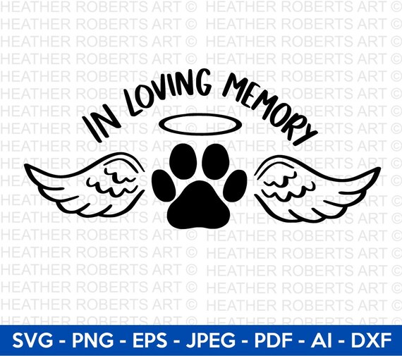 Dog Angel Wings SVG in Loving Memory Svg Dog Svg Paw Svg - Etsy Australia