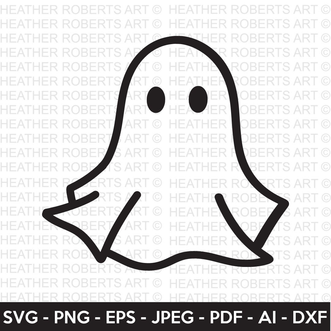 Ghost SVG: Halloween Cut Files for Cricut, Silhouette (digital Download ...