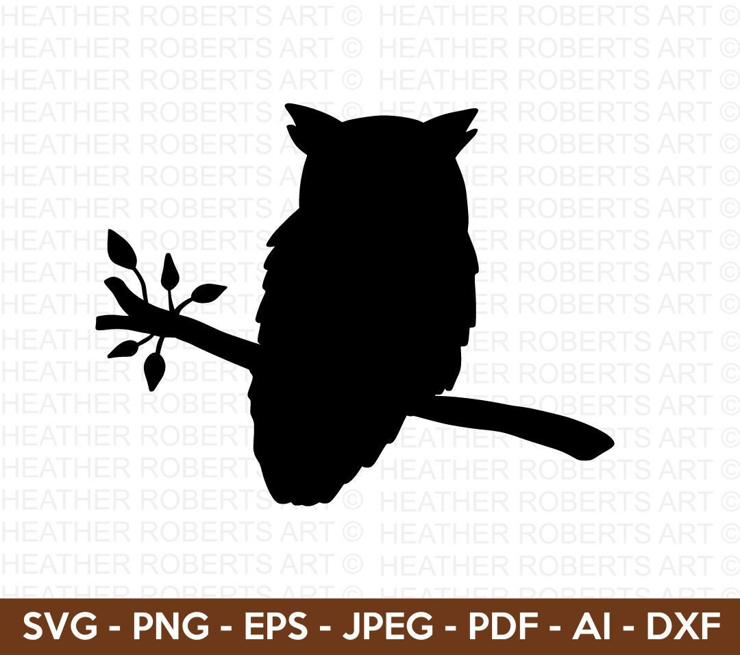 Owl Silhouette SVG, Owl Svg, Bird Svg, Owl Clipart Svg, Animal Svg ...