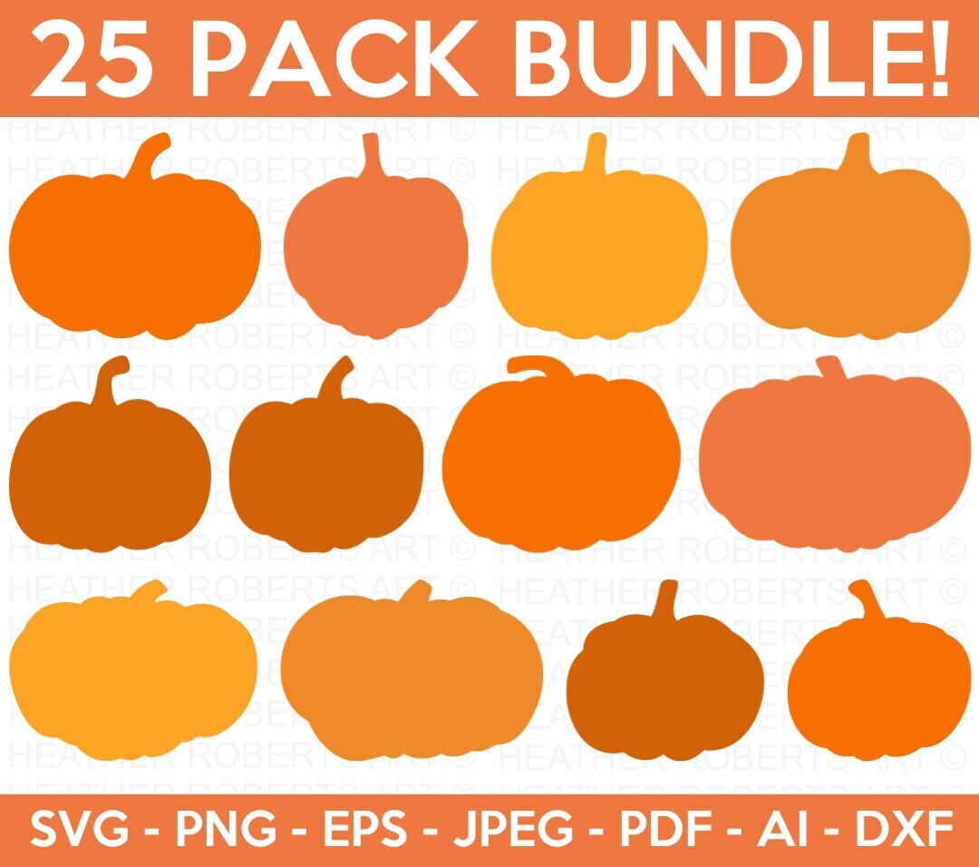 Pumpkin SVG Bundle, Pumpkin SVG, Pumpkin Vector, Halloween Svg, Pumpkin ...